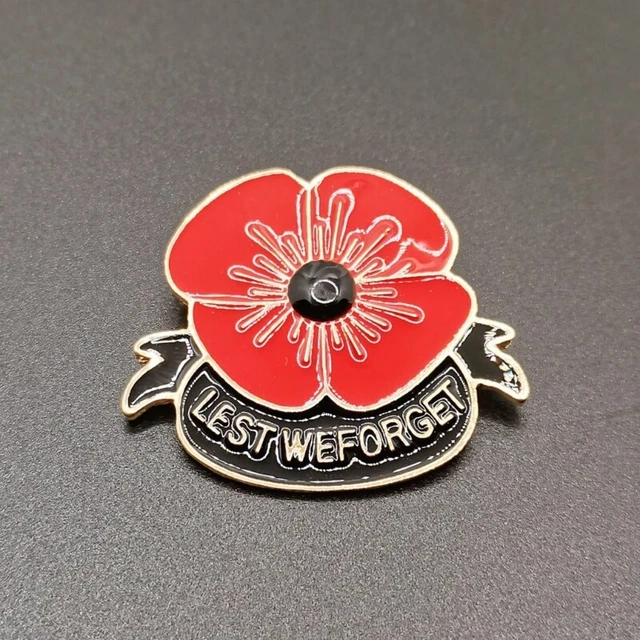 REMEMBER MEMORIAL DAY Brooch Pin Lest We Forget Lapel Pin $14.18 ...
