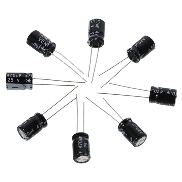 25V 470UF ELECTROLYTIC Capacitors Aluminium Polarised Electrolytic ...