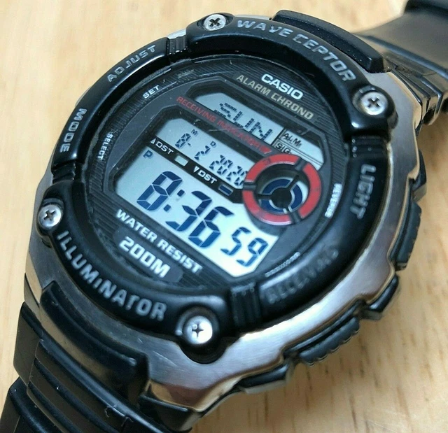 MONTRE NUMÉRIQUE VINTAGE CASIO 3140 WV-200A homme 200 m vague Ceptor ...