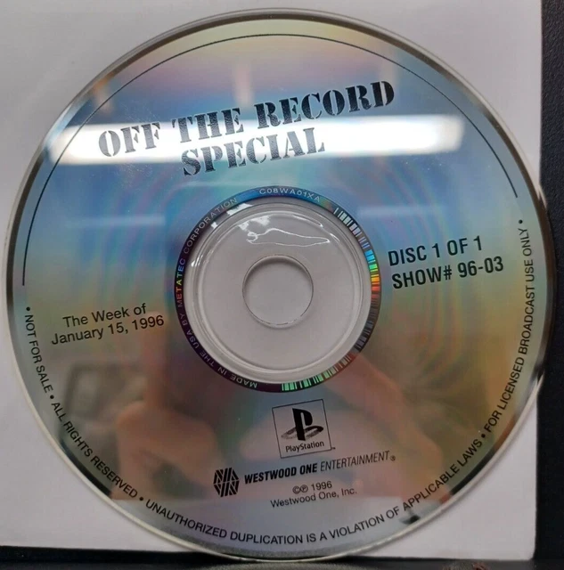 WW1 OFF THE Record Special 1CD Radio Show 96.03 Lenny Kravitz Del ...