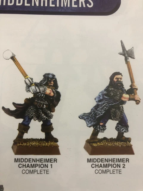 WARHAMMER MORDHEIM MIDDENHEIM Champions (2) COMPLETO OOP metal ...