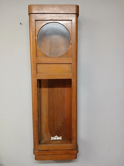 ANTIQUE GERMAN? WOOD Wall Weight Clock, Case Only- 35" Tall £91.60 ...