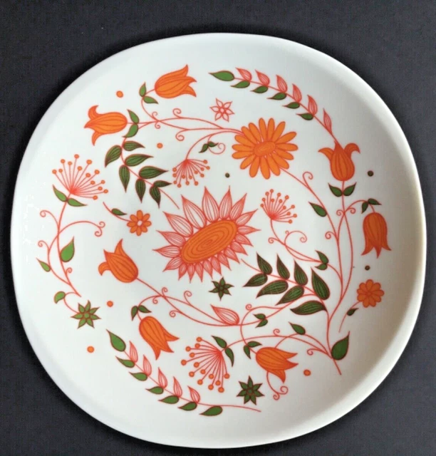 4 ASSIETTES PLATES Voluform en mélanine, fabrication française, années ...