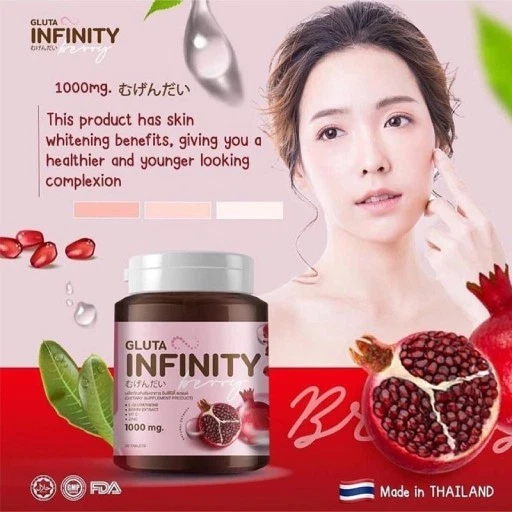 1 X GLUTA Infinity 30 Tablet 1000mg Pure Natural Body Face Skin W Supplement £14.95 - PicClick UK