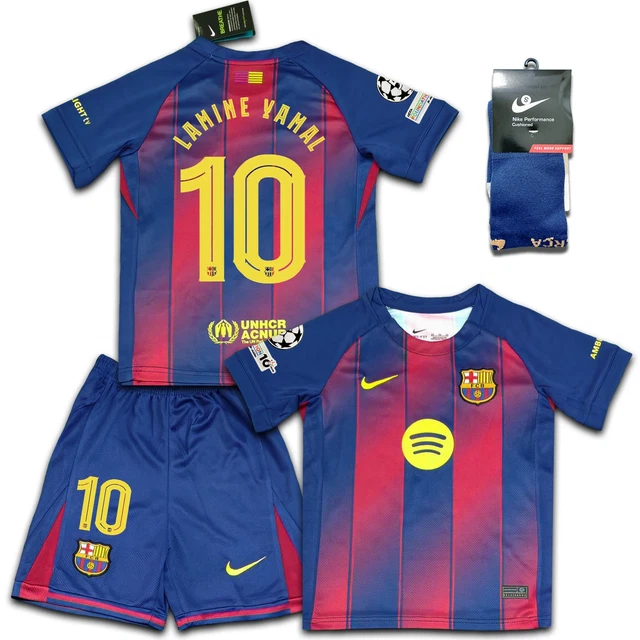 LAMINE YAMAL | Barça Full Home Kit 25/26 | Size 24 For 8-9 Years | UCL ...