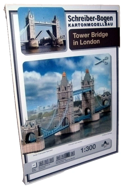 + KARTONMODELLBAU TOWER BRIDGE LONDON SCHREIBER-BOGEN 671 Bastelbogen ...