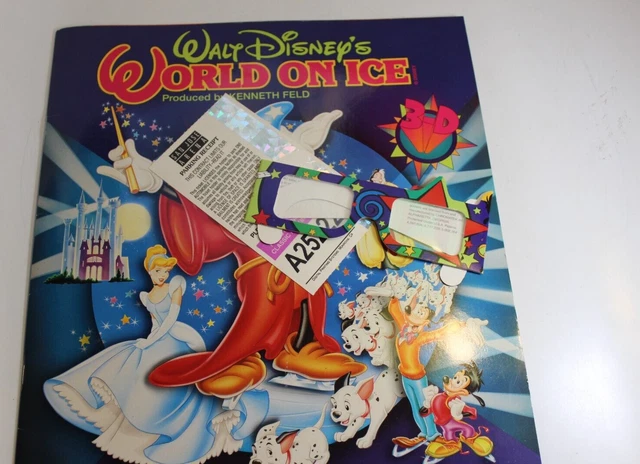 WALT DISNEY WORLD on Ice 1995/97 Mickey Mouse Program Book w/ 3-D ...