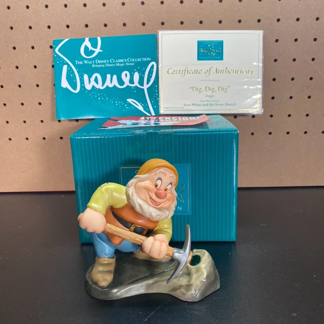 WDCC DISNEY DIG Dig Dig Happy Mining Figurine Snow White in Box with ...