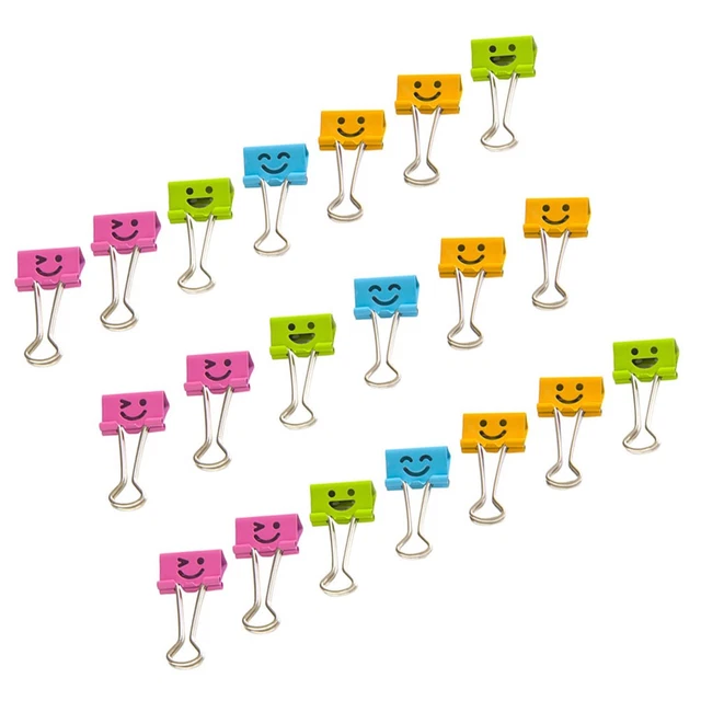 40 PCS MINI Clamps Binder Clips Assorted Office Supplies Color Paper ...