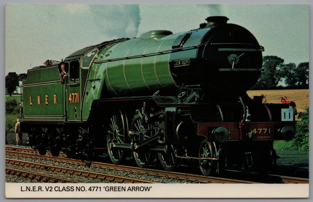 LNER V2 CLASS No 4771 Green Arrow Steam Railway Locomotive Unposted ...