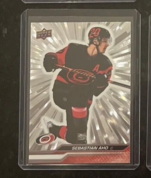 2023-24 UPPER DECK Series 1 Sebastian Aho Outburst Silver Base Sp #30 ...