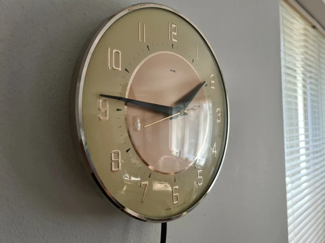 RETRO VINTAGE METAMEC Electric Wall Clock 1960s Fully Working £55.00 ...
