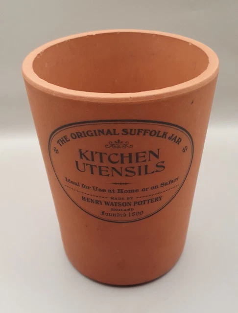 HENRY WATSON POTTERY Original Suffolk Terracotta Kitchen Utensils Pot £ ...