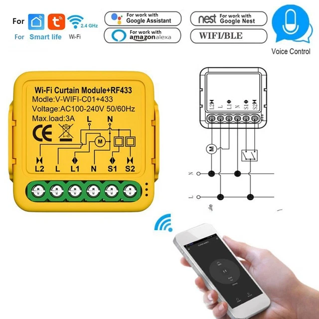 Tlcommande Module Rideau Intelligent Tuya Wifi Facile