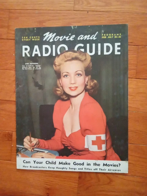 MOVIE RADIO GUIDE Magazine July 1940 Ann Sothern Vintage Cover £27.59 ...