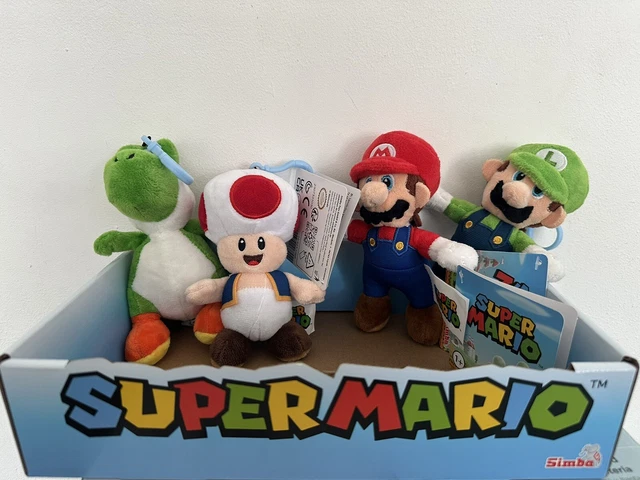 SUPER MARIO BROS. Nintendo Plush Bundle: Yoshi Mario, Luigi And Toad £ ...