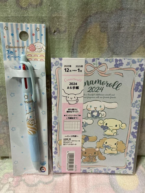 CINNAMOROLL 2024 SCHEDULE Book 3 Color Ballpoint Pen Set Sanrio £41.75 - PicClick UK