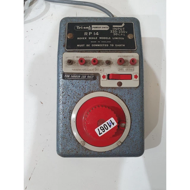 VINTAGE TRI-ANG RP14 Power Unit Train Speed Controller Grey 12 Volt ...