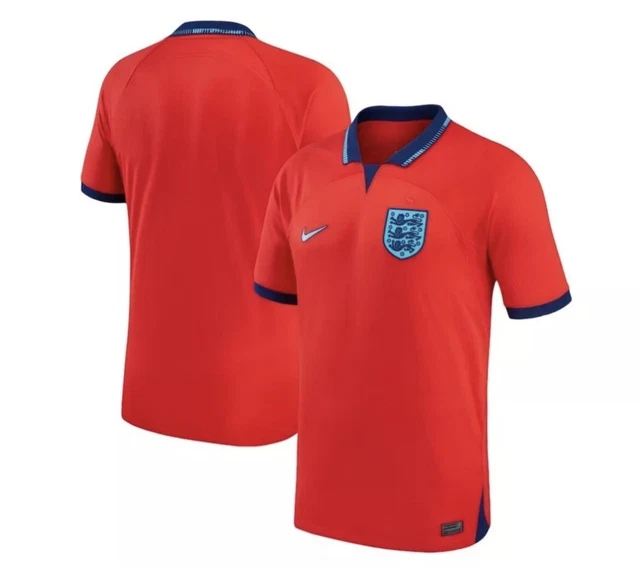 ENGLAND AWAY STADIUM Shirt 2022 OFFICIAL Nike Red World Cup Euro 24 Mens Medium £34.99 - PicClick UK