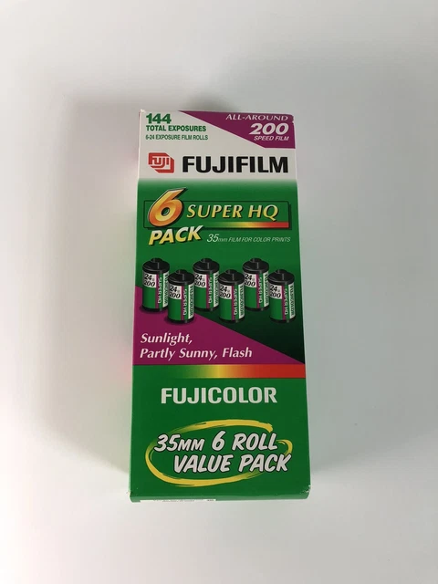 FUJIFILM FUJICOLOR 200 Film 35mm 24 Shots / 6 Rolls - Sealed, Expired ...
