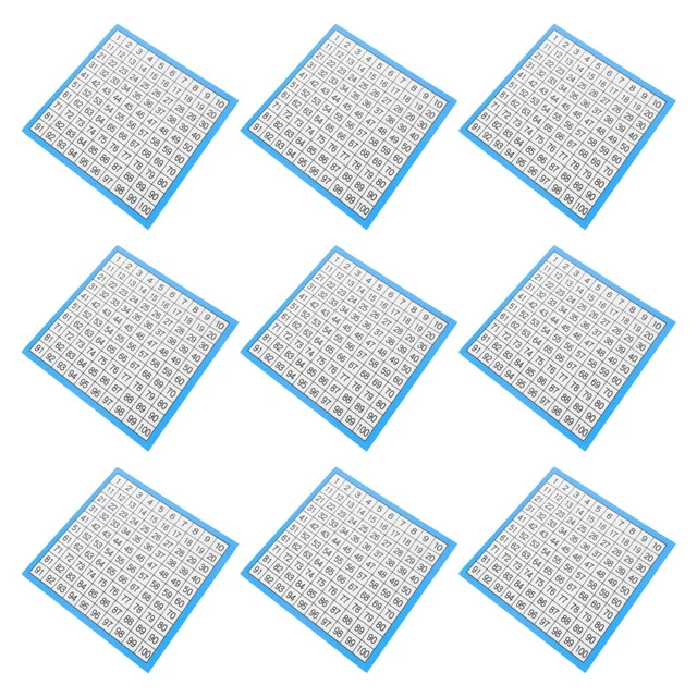 10 SHEETS NUMBER Chart Hundred Pocket Hundreds Kindergarten Math £8.29 ...