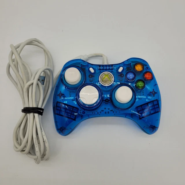 PDP ROCK CANDY Wired USB Controller for Microsoft Xbox 360 and PC Blue ...