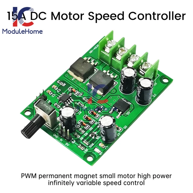 DC5-18V 15A PWM Stepless Motor Driver Control Board DC Motor Speed ...