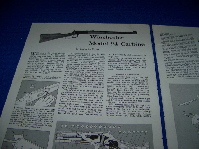 WINCHESTER MODEL 94 (.30/.32/.30-.30) Carbine..takedown/Exploded View ...