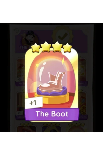 MONOPOLY GO CARD Sticker - The Boot - GOLDEN BLITZ - Instant Delivery £ ...