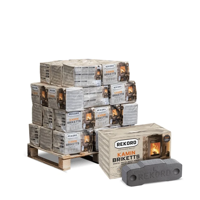 BRAUNKOHLE KAMINBRIKETTS KOHLE Brikett Kamin Ofen Bündel 10kg x 30 ...