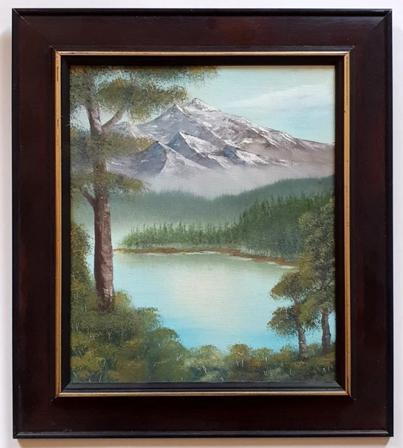TABLEAU ANCIEN LE lac de montagne Signé R Queen. EUR 15,00 - PicClick IT