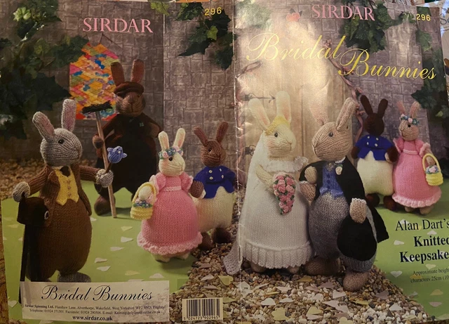 🧶ALAN DART KNITTING Pattern Book Bridal Bunnies Wedding Keepsakes ...