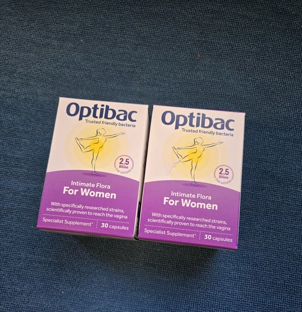 OPTIBAC PROBIOTICS FOR Women 30 Capsules X 2 boxes exp 14/03/2026 £20. ...