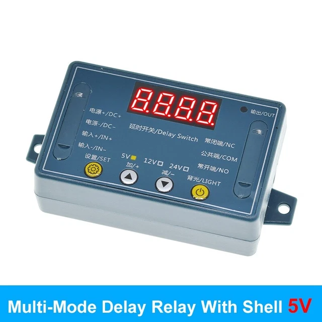 DC 5V 10A Adjustable Time Delay Relay Module LED Digital Timer Switch ...