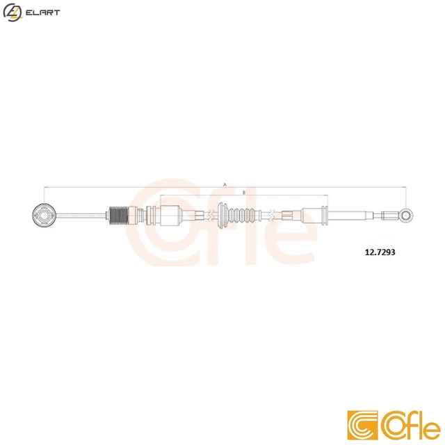 CABLE PULL MANUAL TRANSMISSION 12.7293 FOR IVECO DAILY/III/Van ...