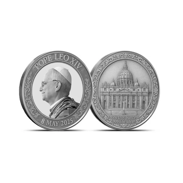 2025 POPE LEO XIV Coin Commemorative Collectible 999 Silver Round $31. ...
