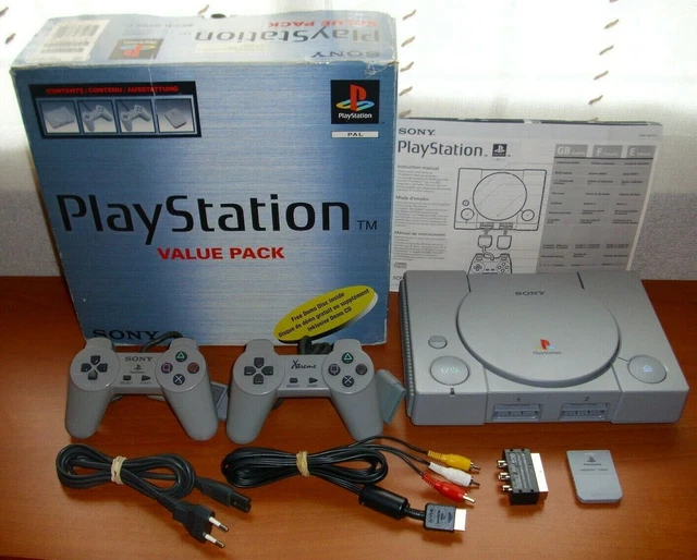CONSOLA SONY PLAYSTATION PS1 PAL SCPH-5552, caja, mando, memory, PSIO ...