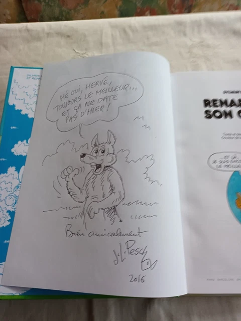 BD BANDES DESSINEES Dessin Dedicace Pesch Sylvain Sylvette N° 62 Renard ...