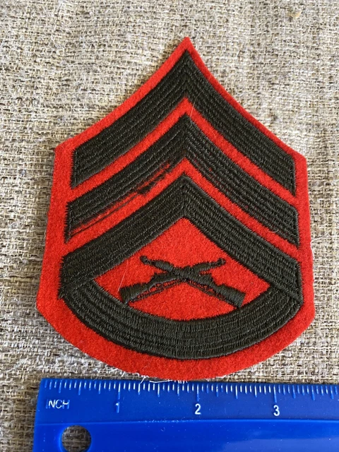 STAFF SERGEANT USMC Red Green Enlisted Rank Patch INV15129 $2.99 - PicClick