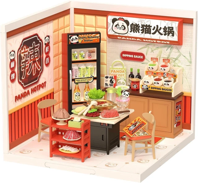 ROBOTIME DIY MINIATURE House Kit, Dollhouse Model Building Craft Kit ...