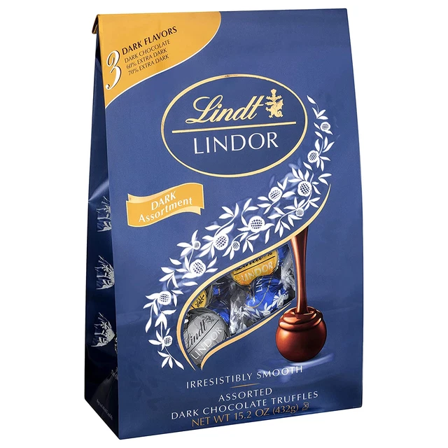 LINDT LINDOR ASSORTED Dark Chocolate Candy Truffles, Assorted Chocolate ... LINDT LINDOR ASSORTED Dark Chocolate Candy Truffles, Assorted Chocolate ...