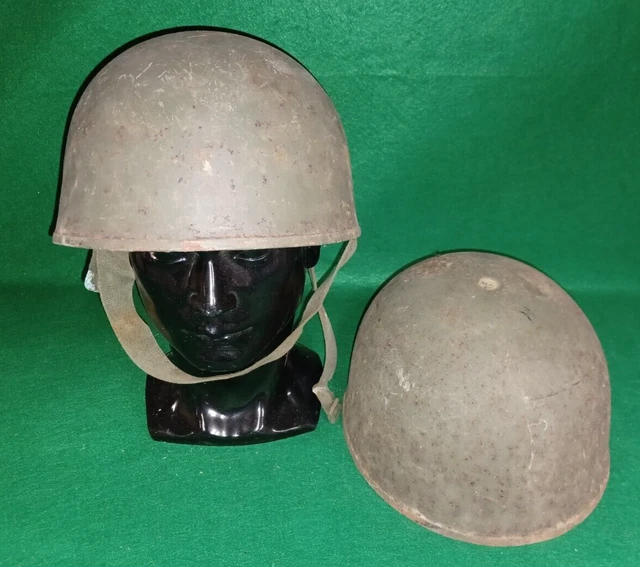 A PAIR OF Post WW2 British Military Army RAC/Steel Tank Crew Helmets £ ...