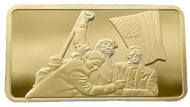 DONALD TRUMP SHOT Gold Bar Ingot New York White House 2024 47th ...