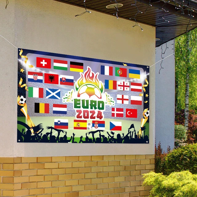 EURO CHAMPIONSHIP 2024 Decoration 24 Teams Flags Banner Fabric ...