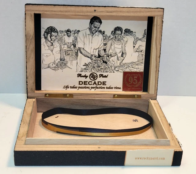 ROCKY PATEL DECADE Cigar Box – Empty – Factory Scene Label – Premium ...