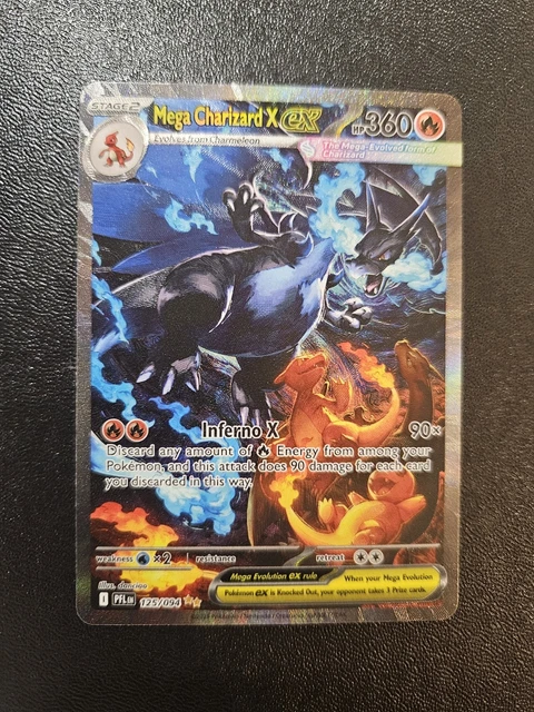 POKÉMON TCG MEGA Charizard X Ex 125/094 SIR Phantasmal Flames Mint ...