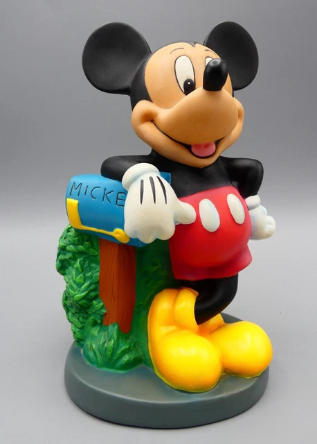 VINTAGE WALT DISNEY Mickey Mouse Money Box - Disney Piggy Bank with ...