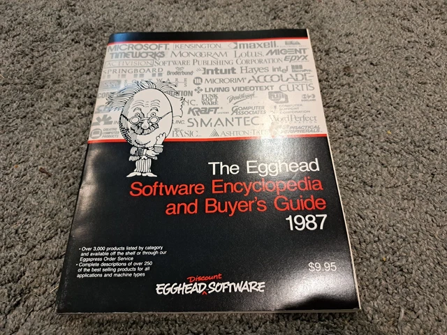 VINTAGE THE EGGHEAD Software Encyclopedia and Buyer's Guide 1987 ...