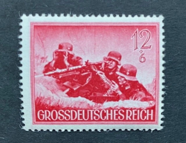 WW2 WWII NAZI German Third Reich Military War Heroes stamp 1944 - MG34 ...