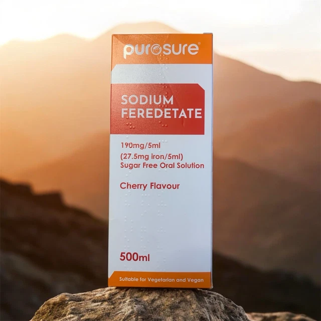 PUROSURE IRON LIQUID Sugar-Free Cherry Flavored, Sodium Feredetate ...